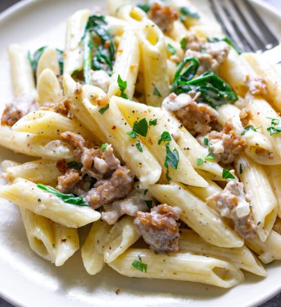#133 Creamy Sausage Pasta - Fit Fixins LLC